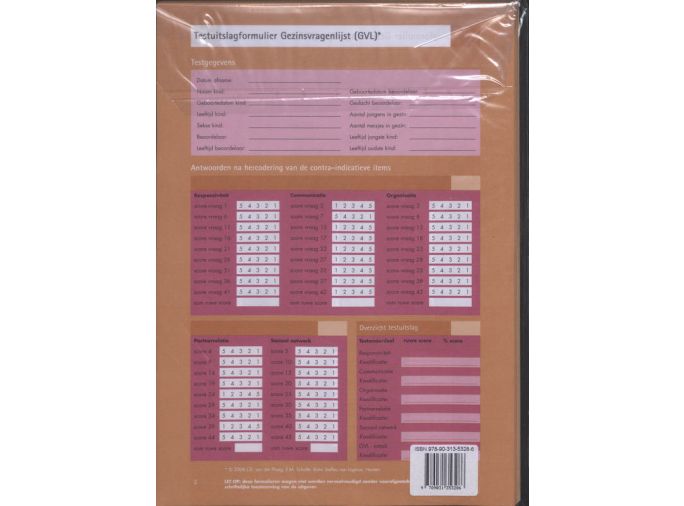 BSL Shop | Gezinsvragenlijst (GVL) - scoreformulieren