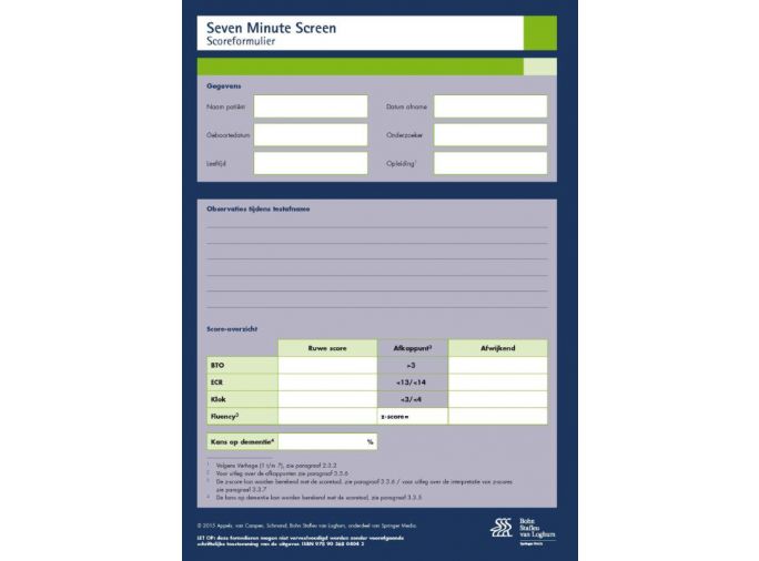 BSL Shop | Seven minute Screen (7MS) - scoreformulieren